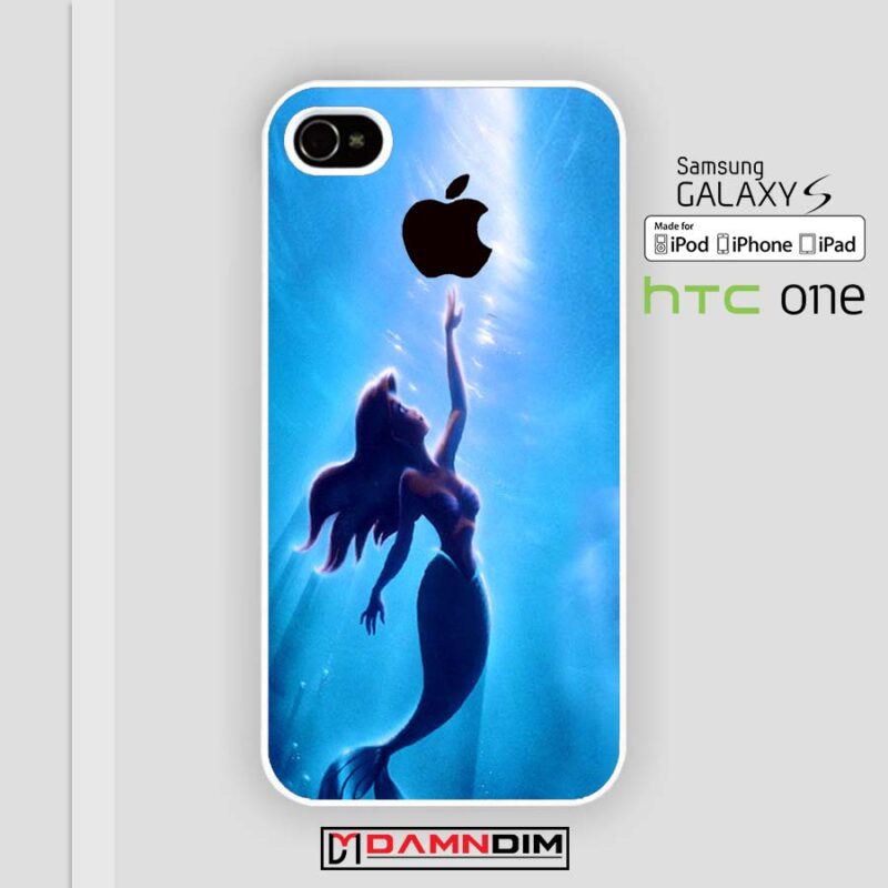 mermaid apple black logo iphone case 4s/5s/5c/6/6plus/SE