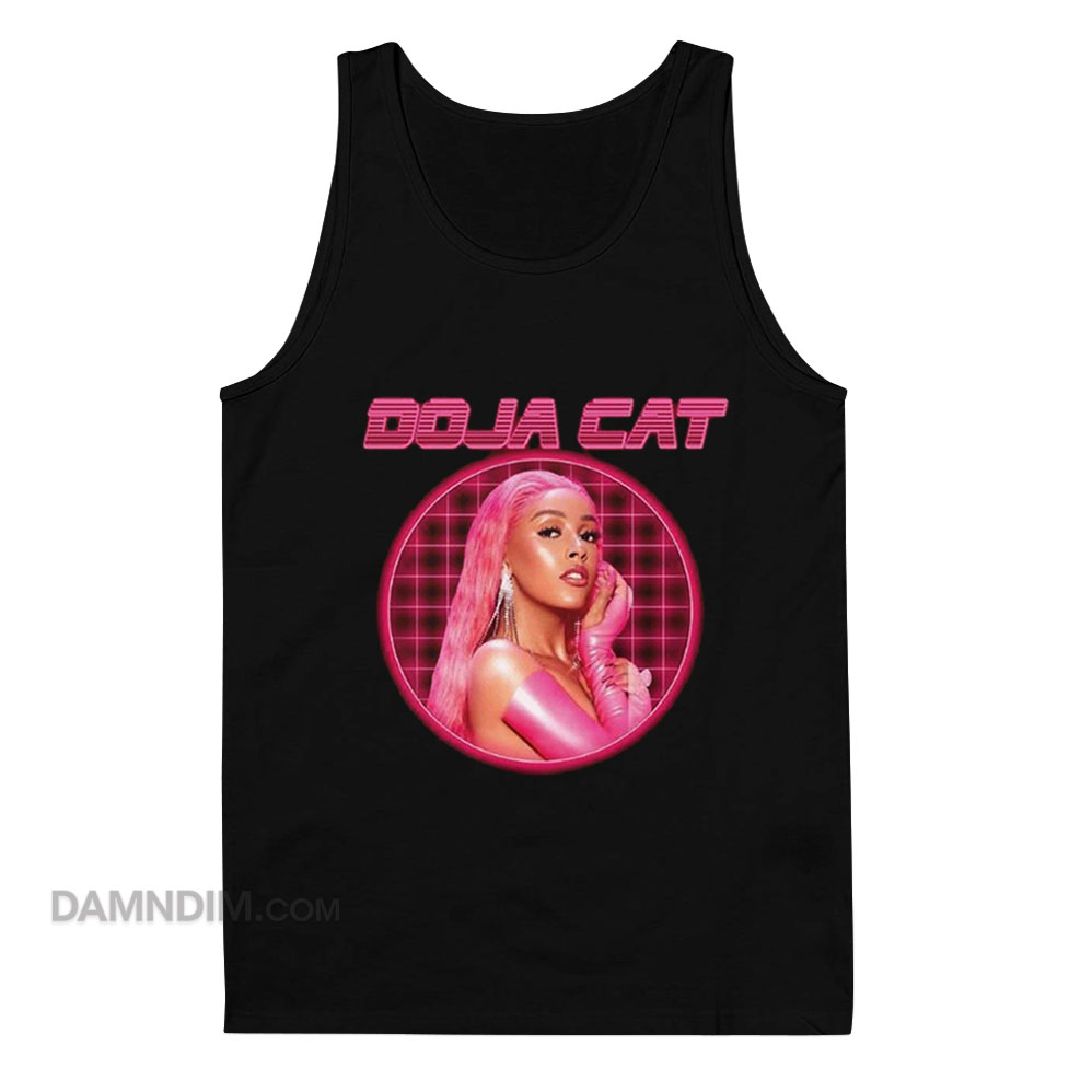 Doja Cat Laser Grid Portrait Tank Top