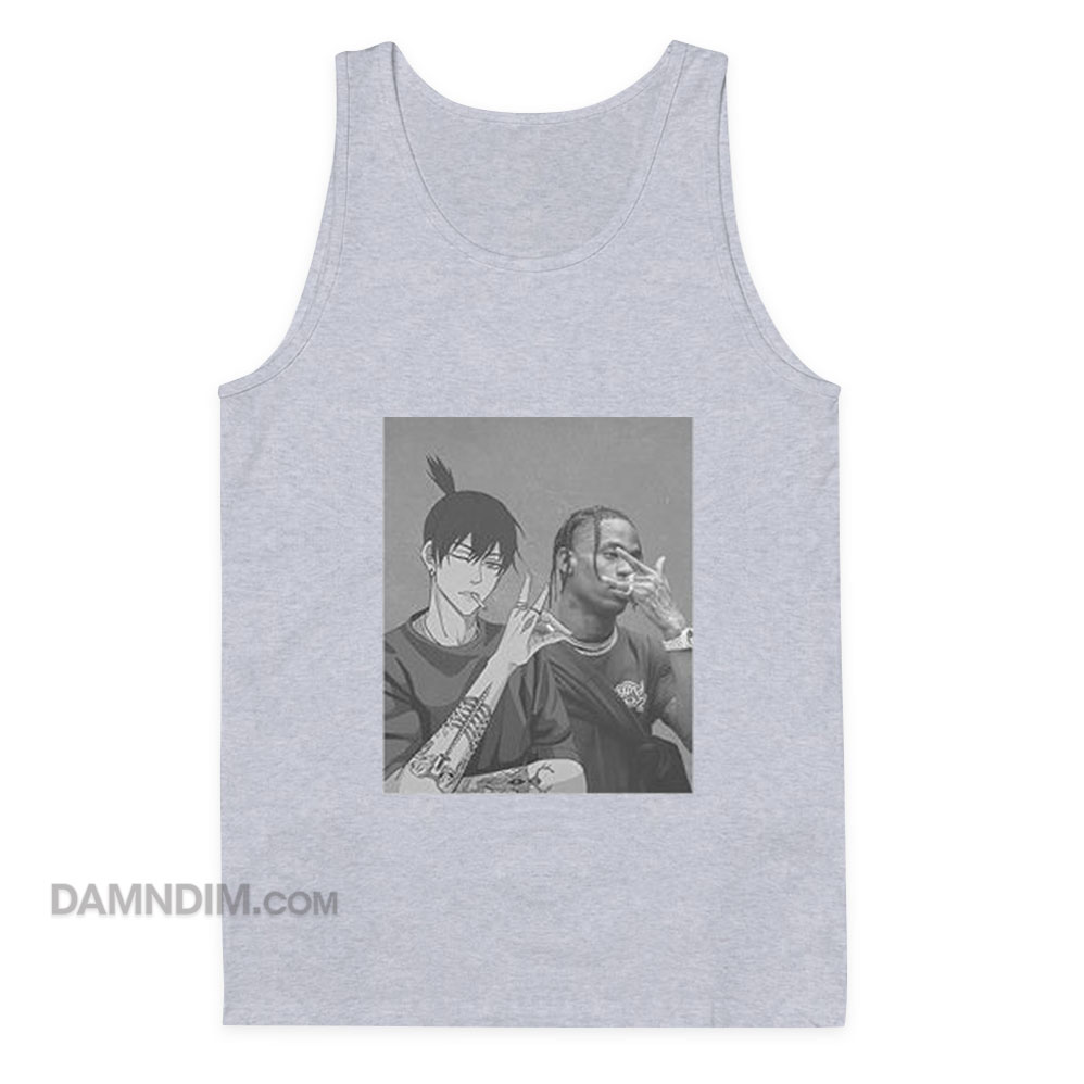 Travis Scott and Aki Hayakawa Chainsaw Man Tank Top