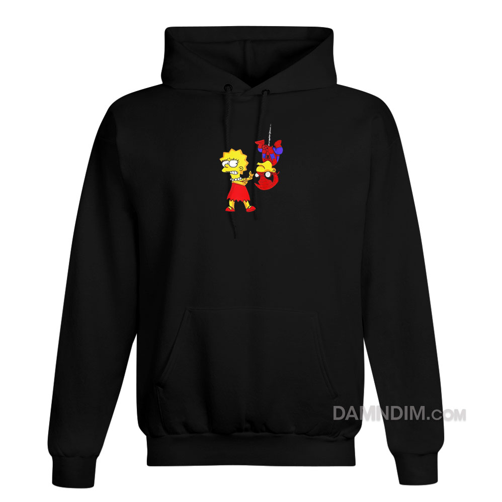 Lisa Simpson and Milhouse Van Houten Spider Man Hoodie
