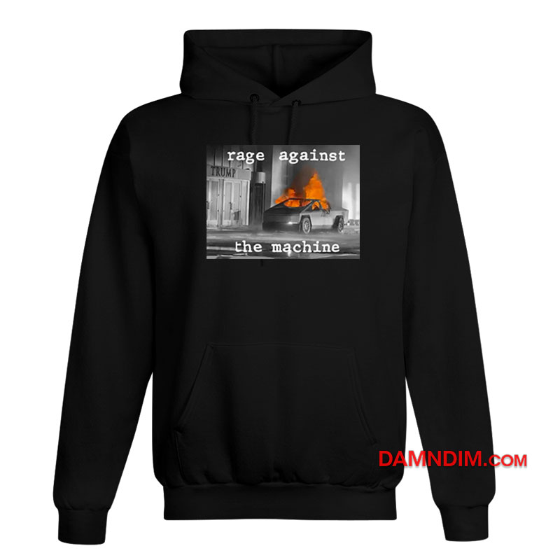 Rage Against The Machine Cybertruck Explodes Hoodie