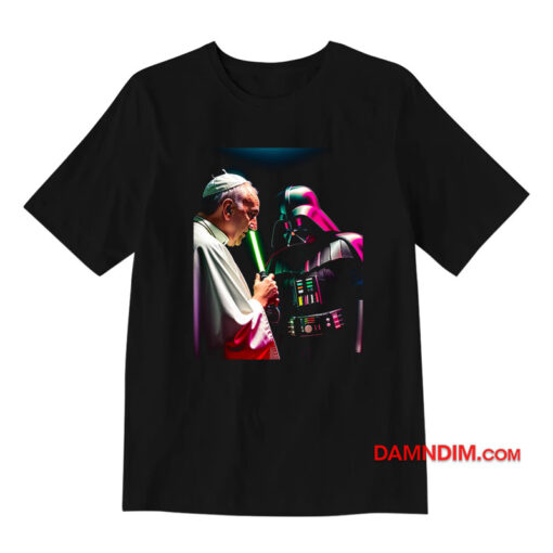 Pope Francis vs Darth Vader T-Shirt