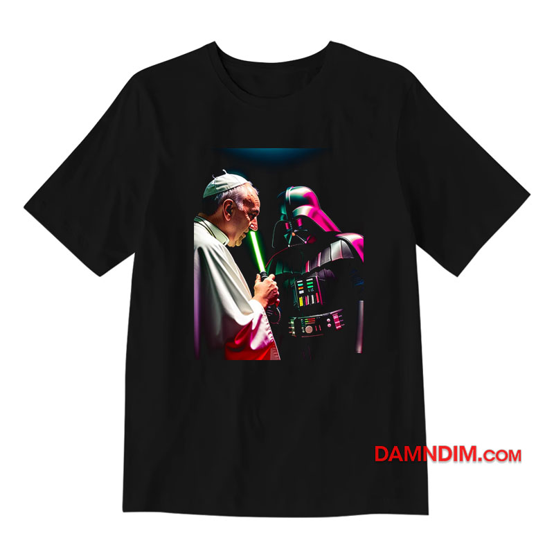 Pope Francis vs Darth Vader T-Shirt